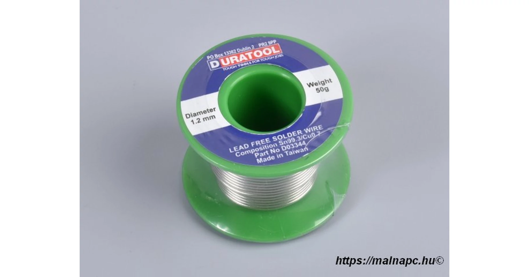 Forrasztó ón 1,2mm 50g SN/CU Duratool
