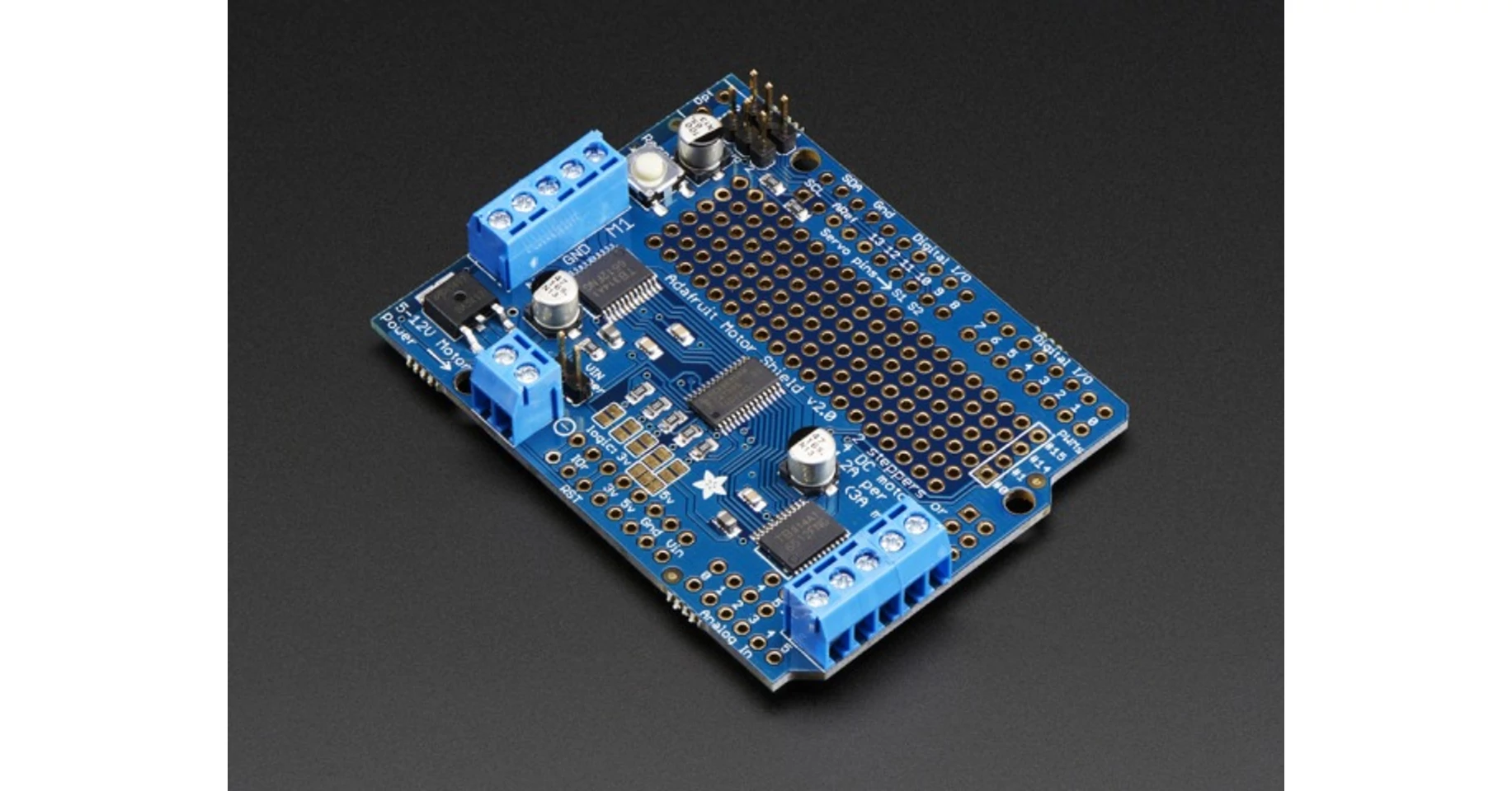 Adafruit,1438,Motor,Stepper,Servo,Shield,Arduino,Kit
